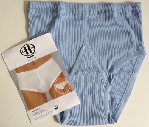 Mutanda per uomo classico con apertura a costina Henri 17 AZZURRO